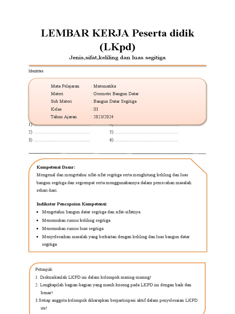 LKPD Segitiga | PDF