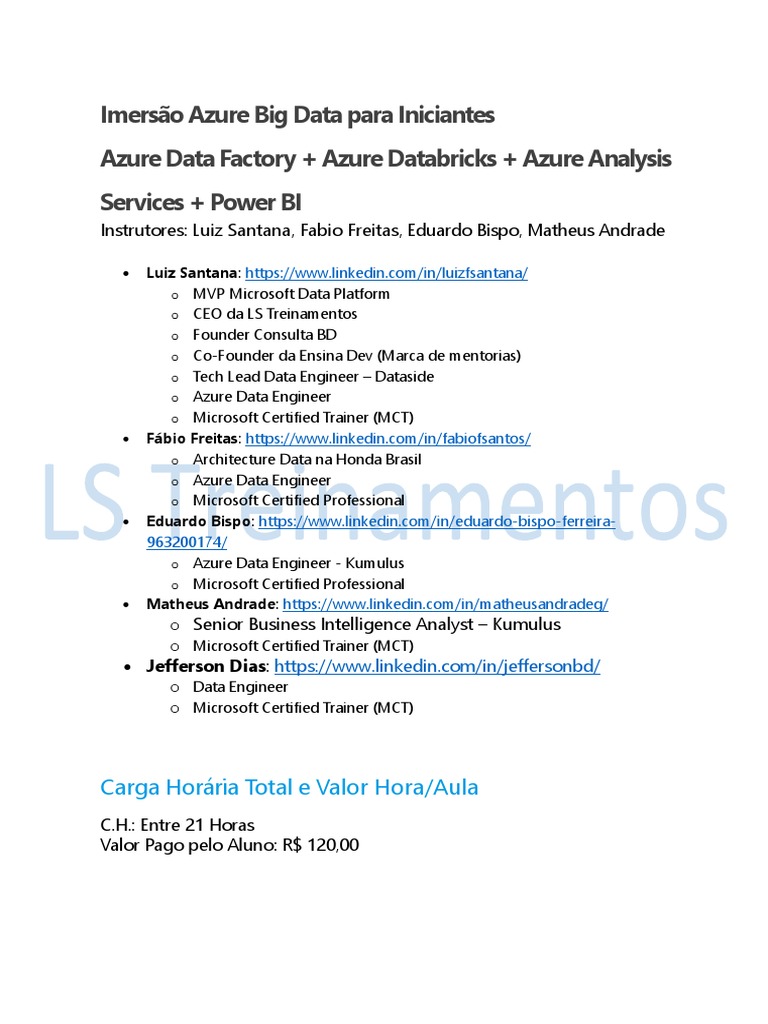 Conteudo Programatico Treinamento Bigdata - Atualizado-3 | PDF ...