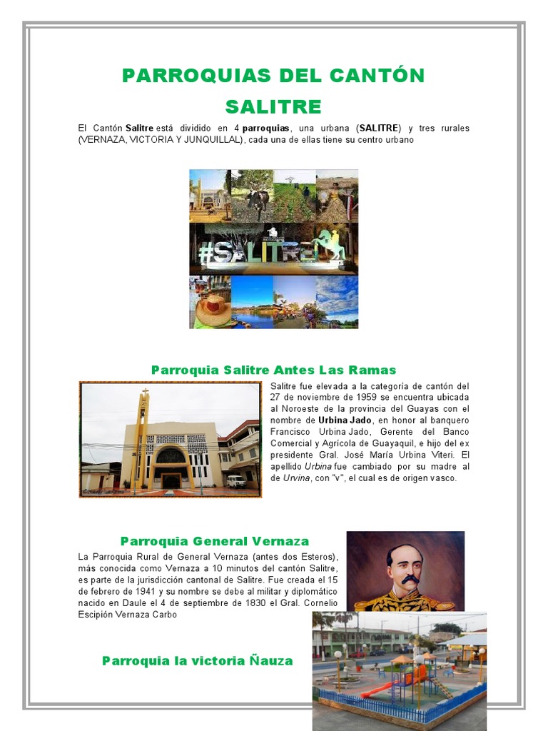 Parroquias Del Cantón Salitre | PDF
