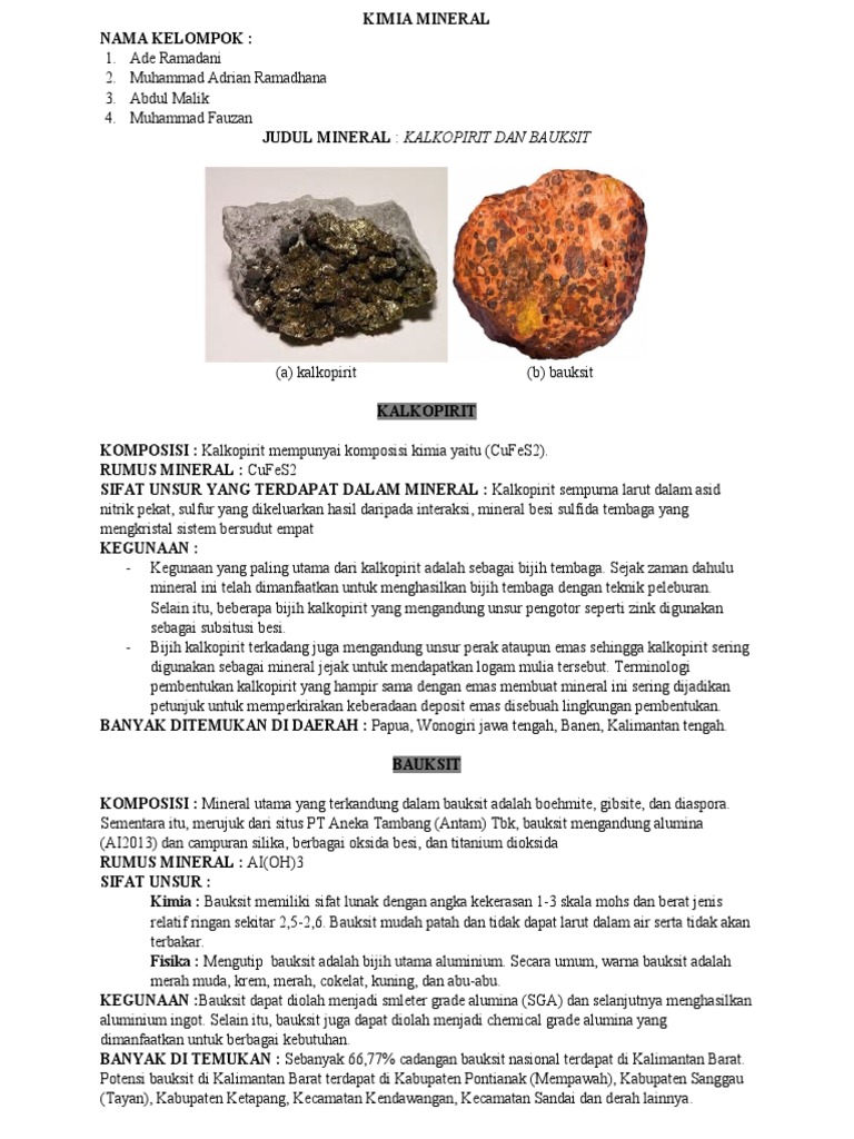 Kimia Mineral Pdf