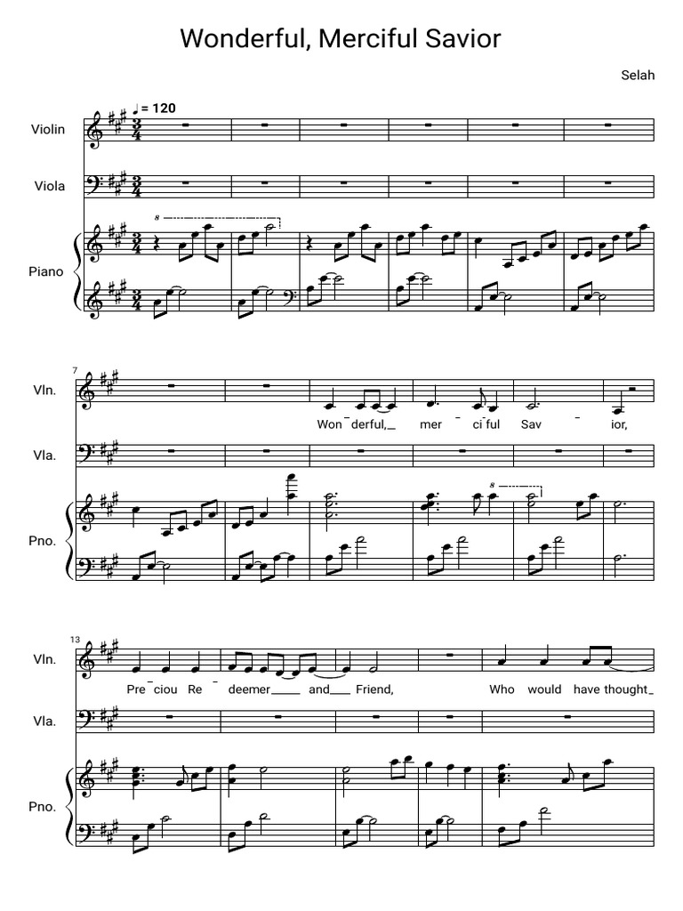 Wonderful Merciful Saviour | PDF