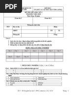 (IT004.O117 - Đề 1) Đề thi thực hành CSDL | PDF