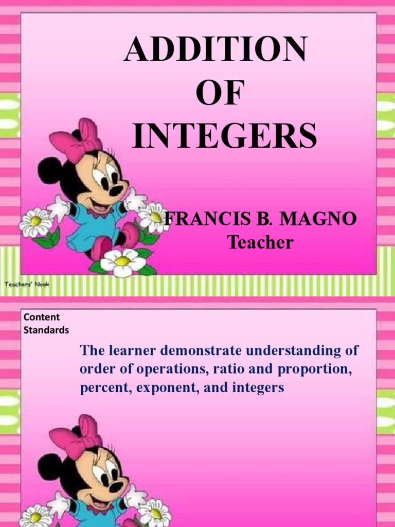 Comparing and Ordering Integers | PDF | Learning | Ratio