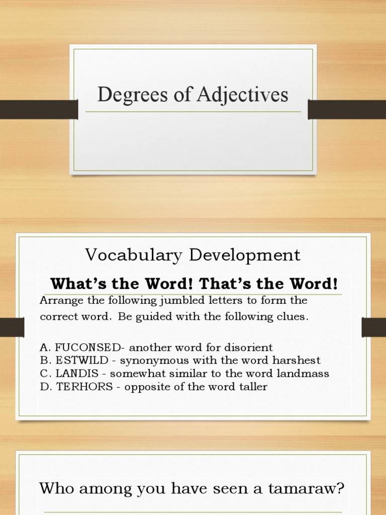 Degrees of Adjectives | PDF