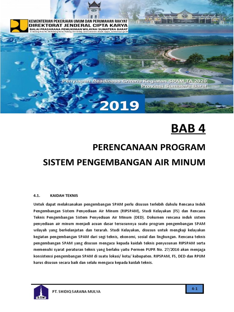 Bab 04 Perencanaan Program SPAM | PDF