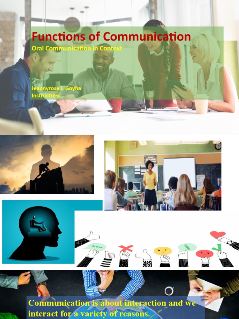 Functions of Communication | PDF | Communication | Motivation