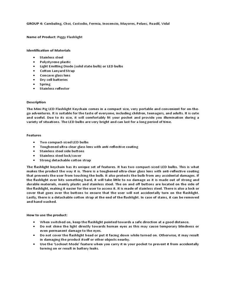 DIAGRAM | PDF | Flashlight | Lighting