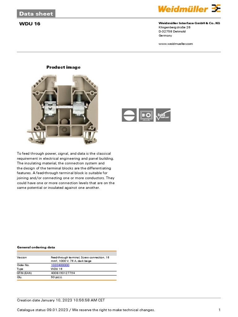 1020400000_WDU_16_en | PDF | Wire | Electromagnetism