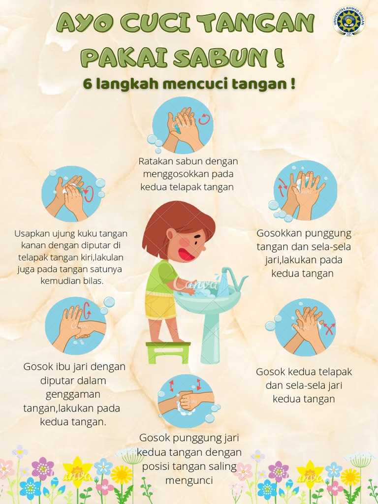Poster Ayo Cuci Tangan Pakai Sabun | PDF