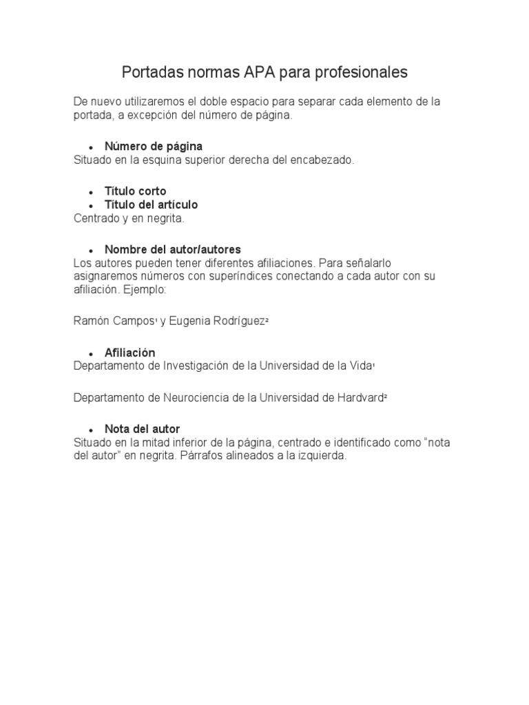 Portadas APA 7: Guía para Profesionales | PDF