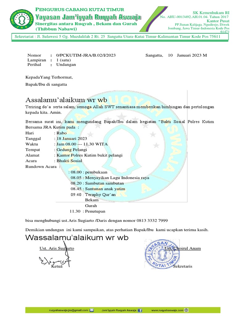 Undangan - Undangan Jra - 1 | PDF
