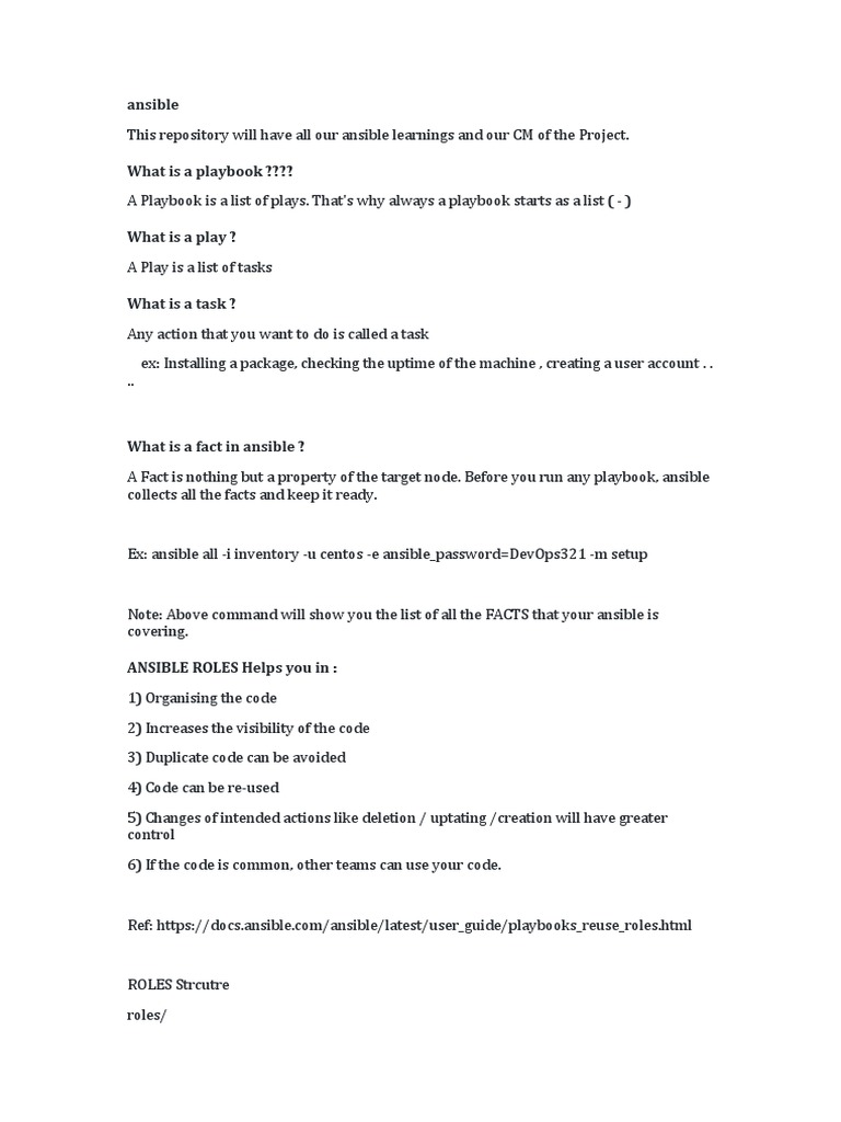 Ansible Key Points Pdf Computer Programming Utility Software