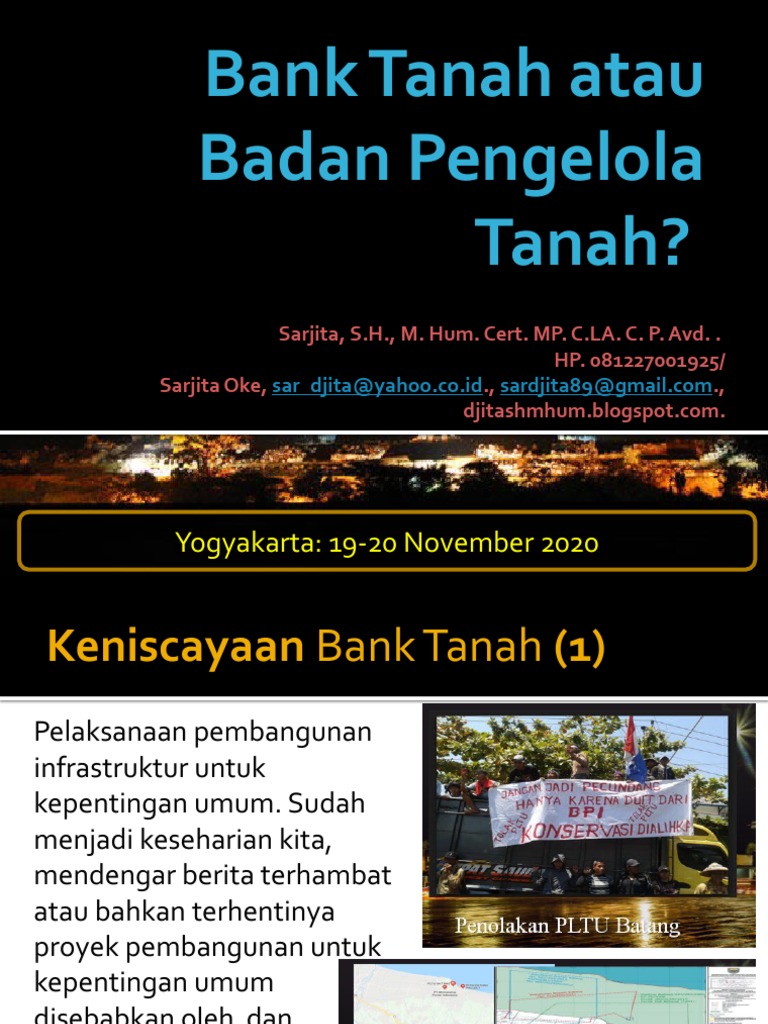 Bank Tanah (Land Banking) | PDF