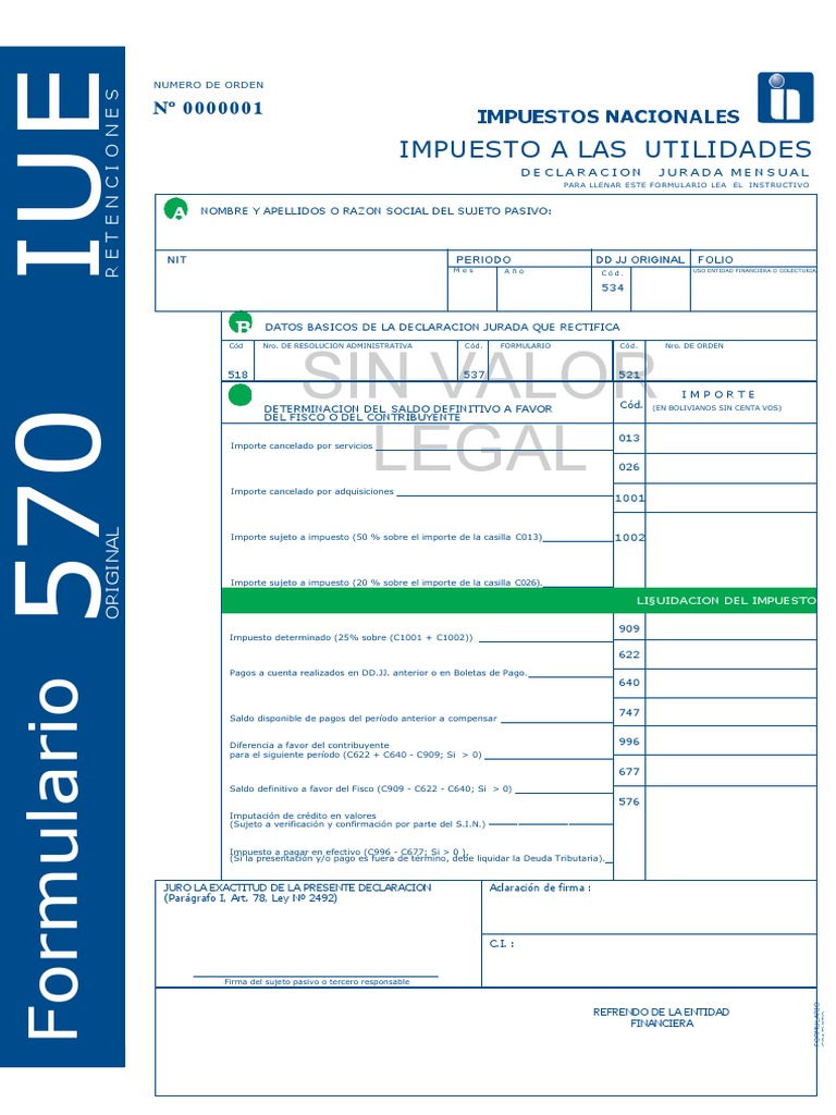 Form - 570 Retenciones | PDF | Impuestos | Pagos