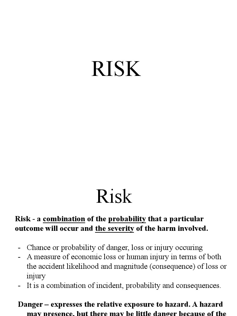 09 - Safety & Health - Risk Assessment | PDF | Risk | Risk Assessment
