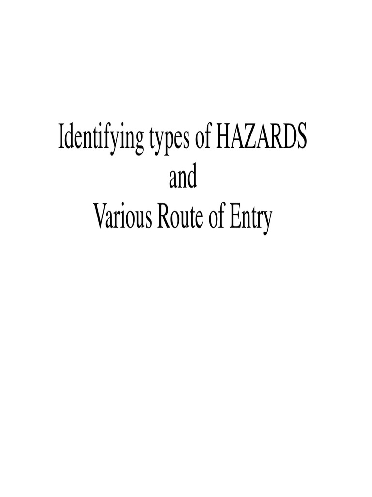 08 - Safety Health - Hazards Identification | PDF | Safety ...