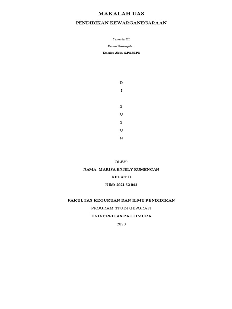 Makalah Uas Marisa | PDF | Karier & Perkembangan