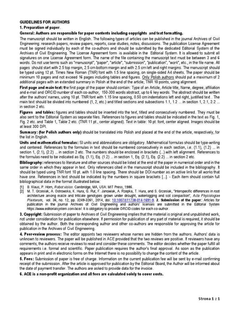 Guidelines For Authors 2023 | PDF | Academic Journal | Receipt