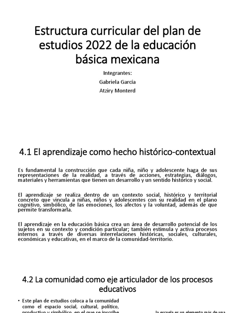 Estructura Curricular Del Plan de Estudios 2022 de La Educación Básica Mexicana | Descargar ...