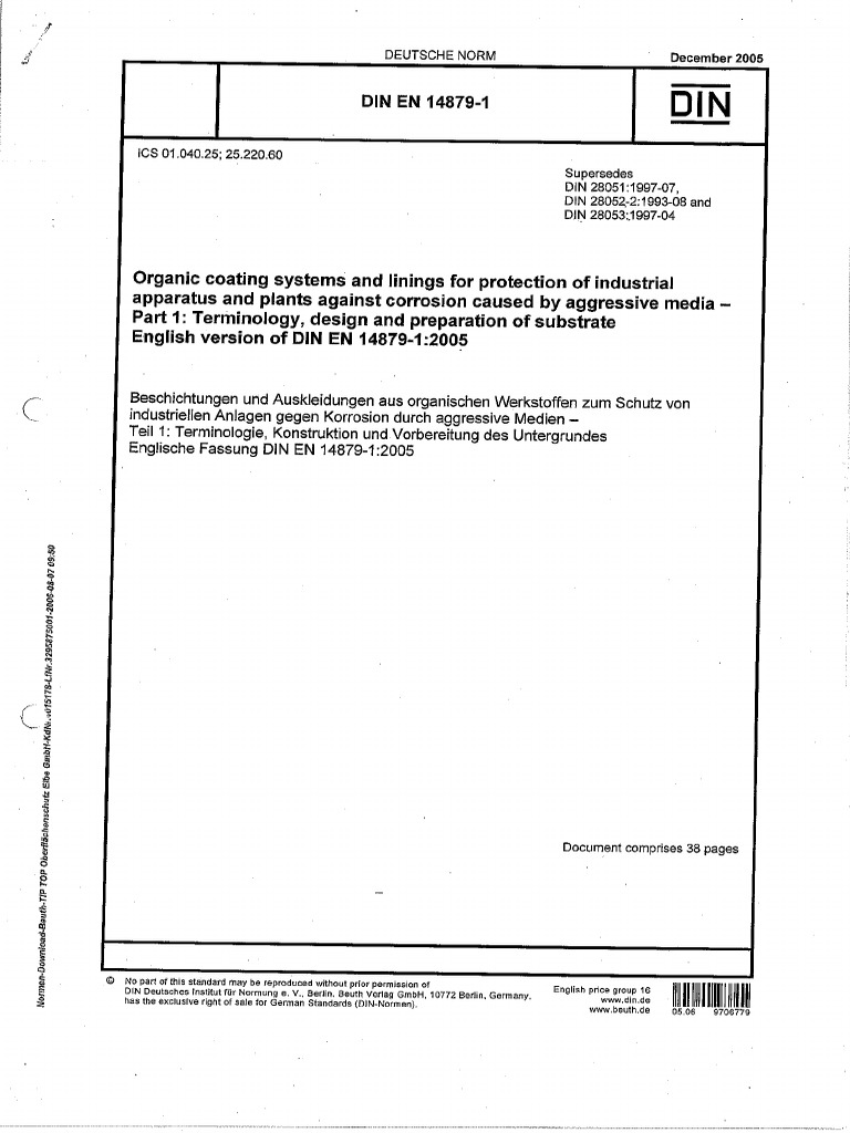 DIN EN 14879 1 Dec | PDF