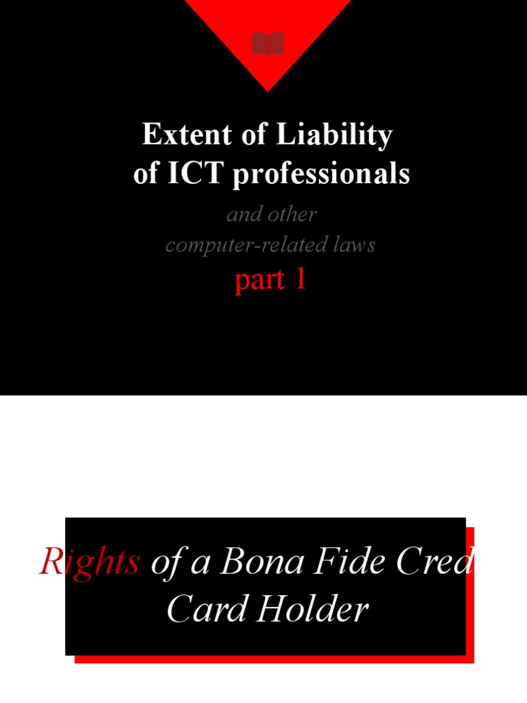 Extent of Liability | PDF | Credit Card | Credit Bureau