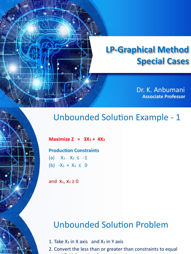 LP Graphical Method - Special Cases | PDF | Systems Analysis | Mathematical Logic