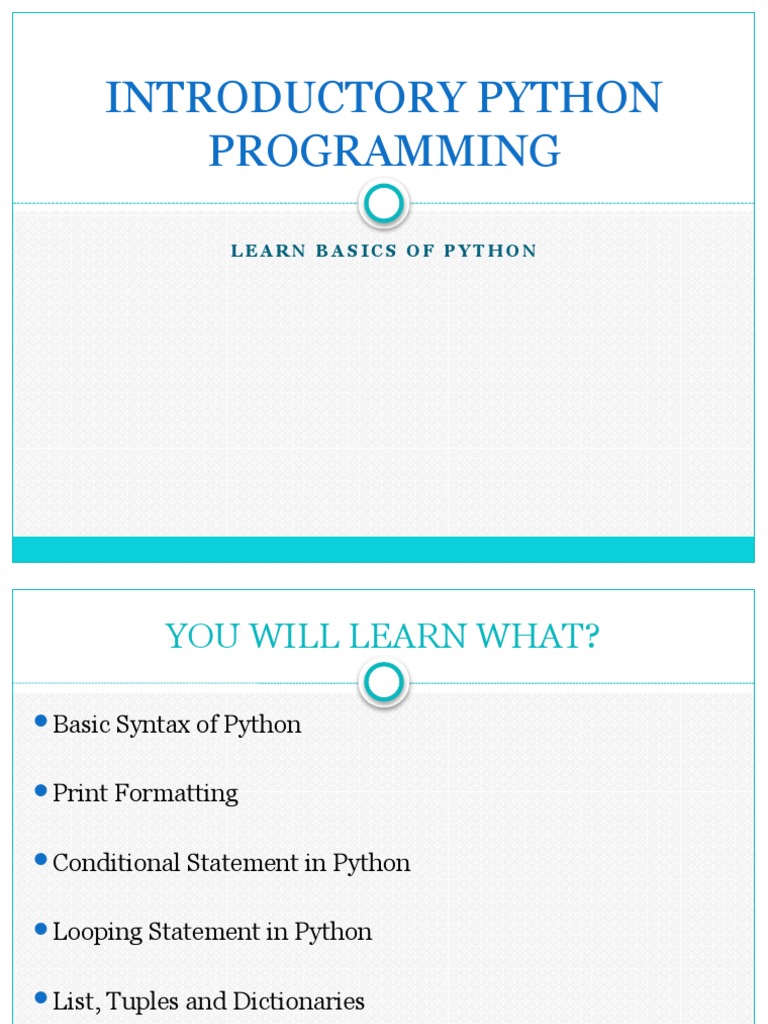 Python Variable, Data Types and Operators | PDF | Python (Programming ...