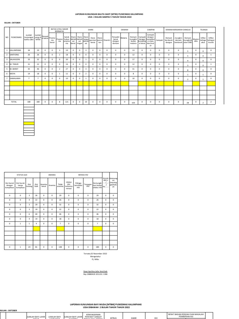 Contoh Laporan Mtbs | PDF