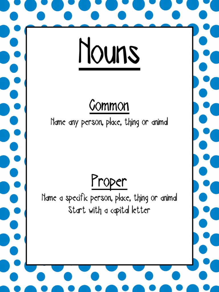 Common Noun And Proper Noun Pdf