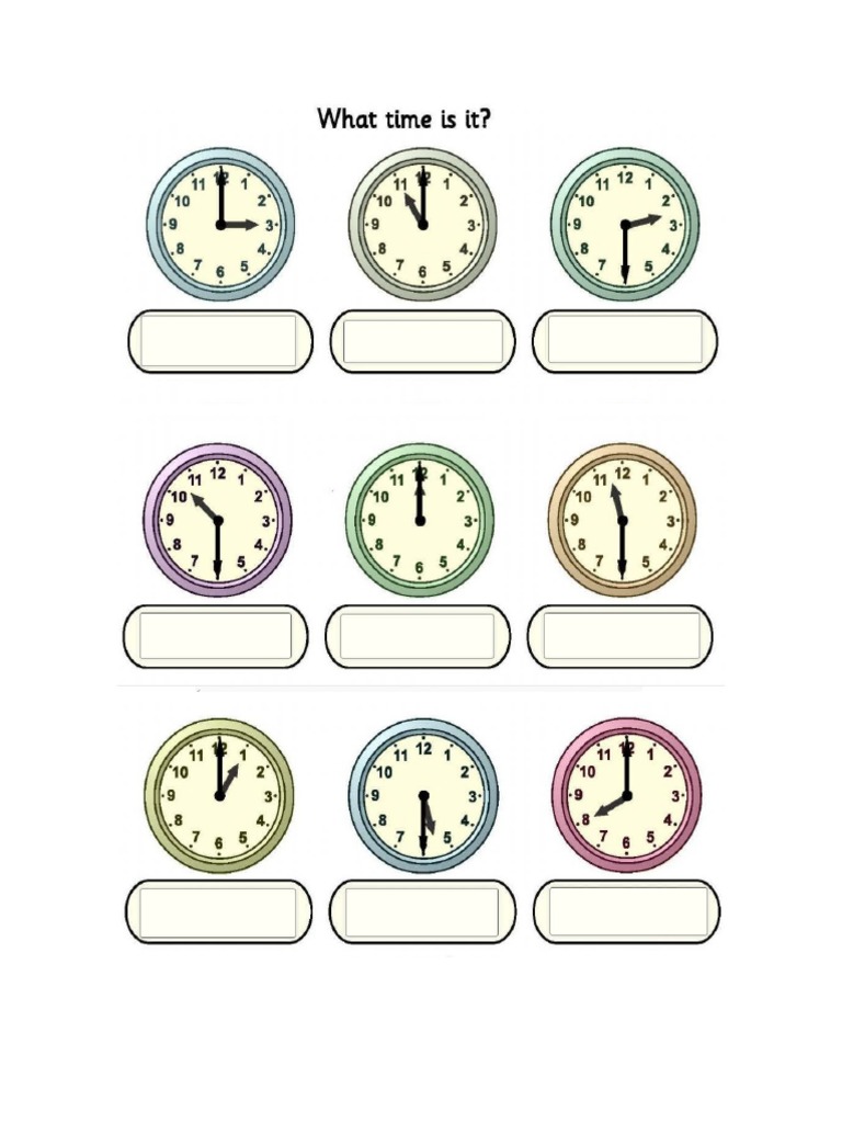 Telling Time Kids | PDF