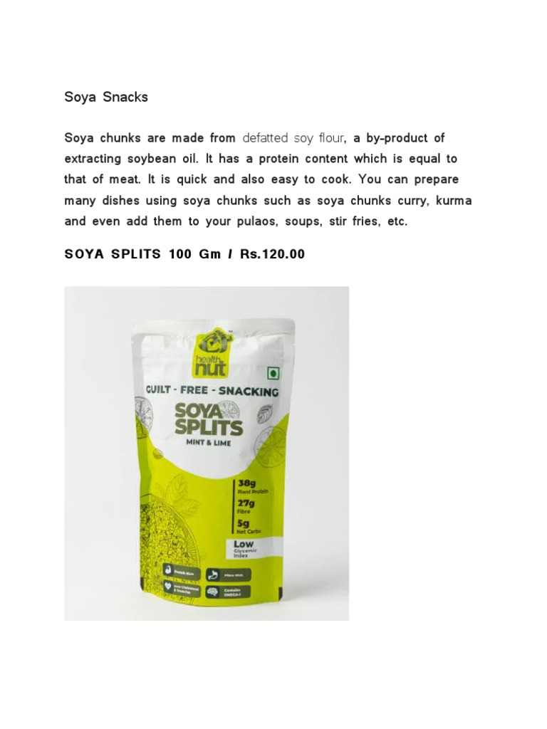 Soya Snacks | PDF