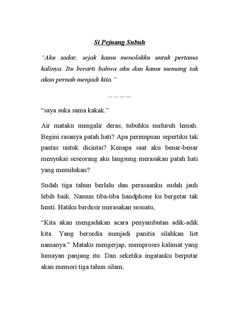 Eka Putriani - Si Pejuang Subuh | PDF | Seni & Disiplin Bahasa | Seni