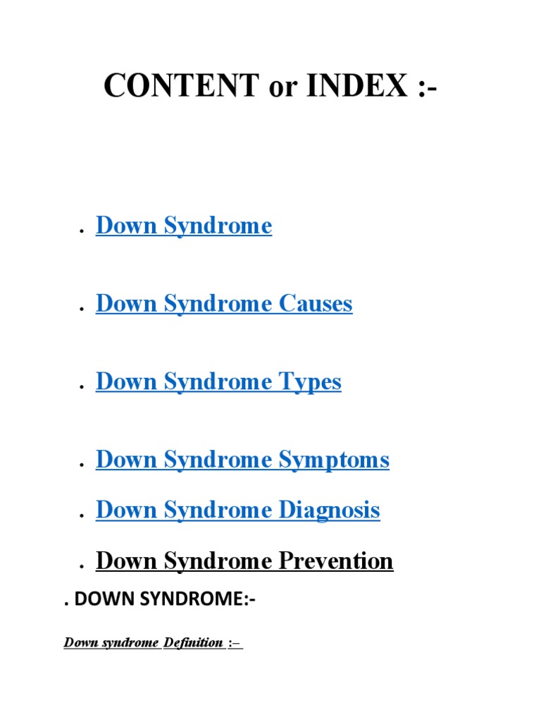 Biology Investigatory Project | PDF | Down Syndrome | Chromosome