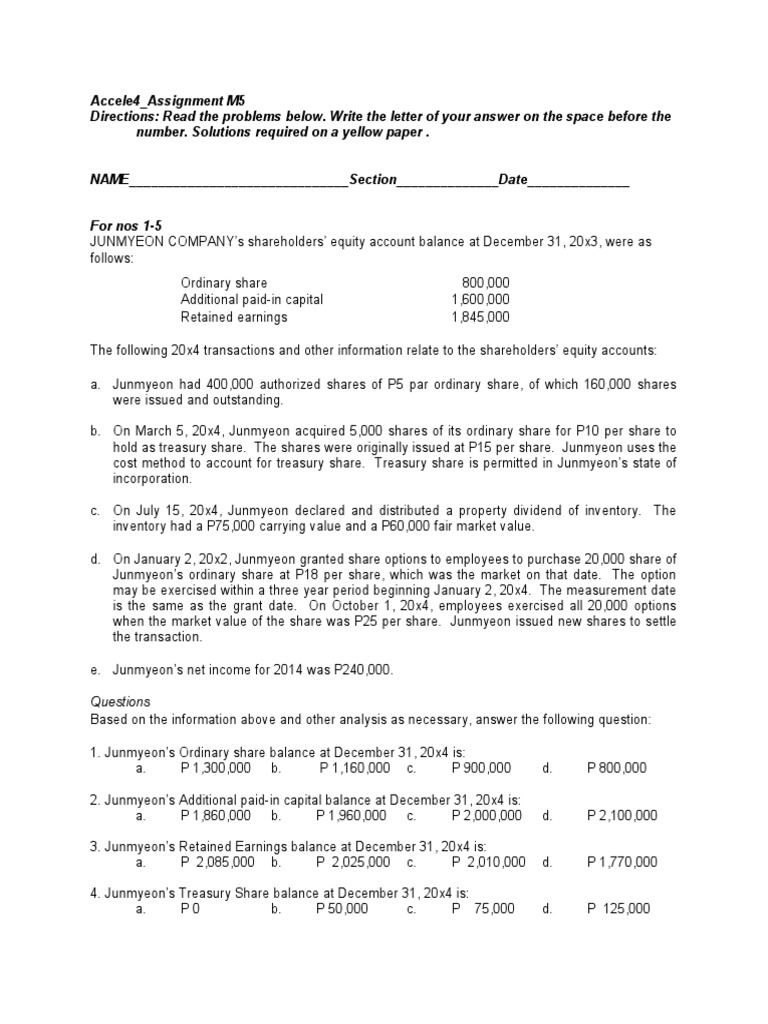 2022 Accele4 M5 Assignment | PDF | Finance & Money Management