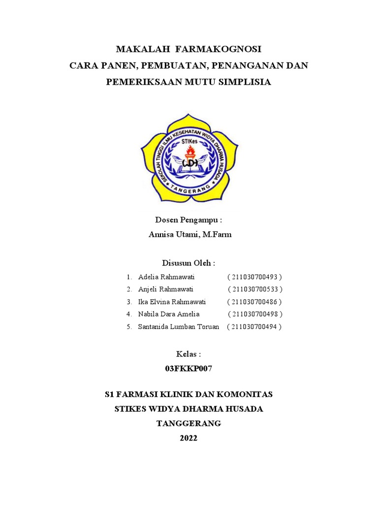 Makalah Farmakognosi | PDF