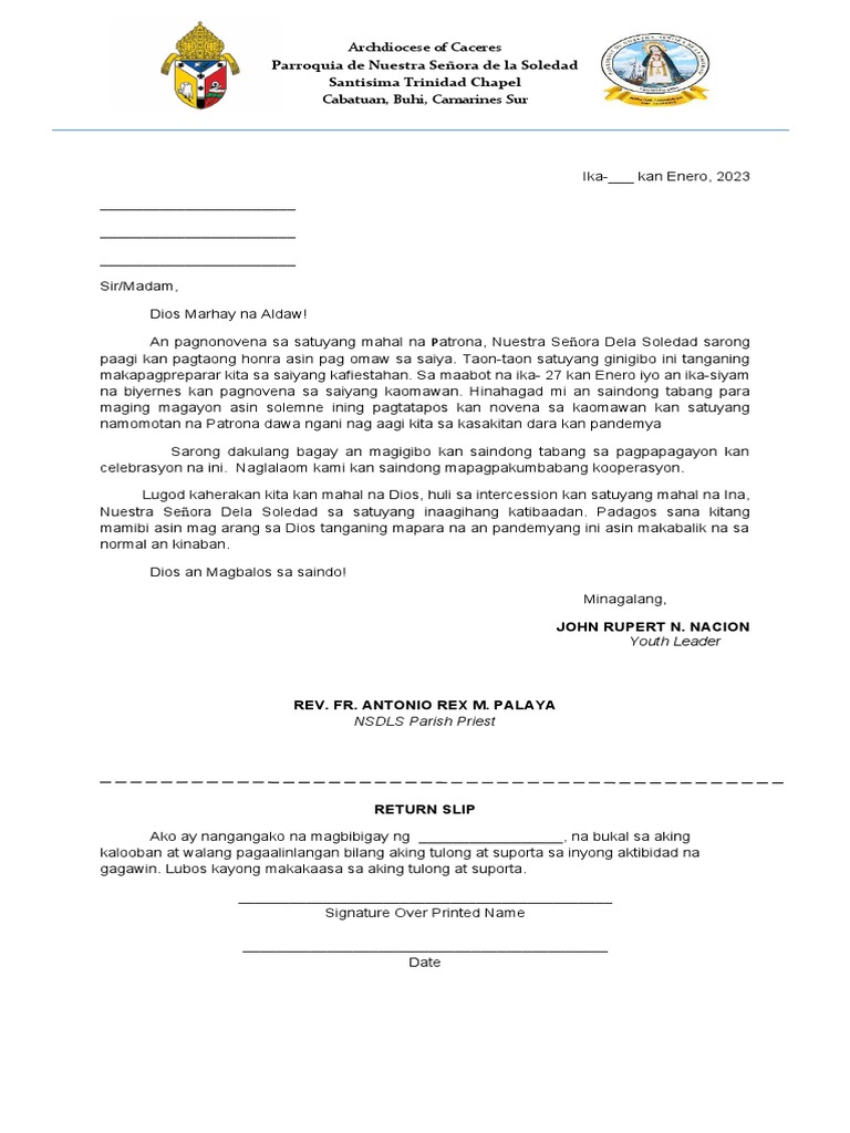 Solicitation Letter | PDF