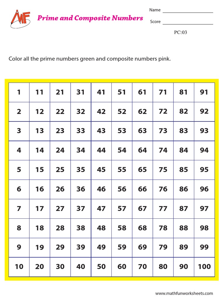 Puzzle Coloring-Prime and Composite | PDF