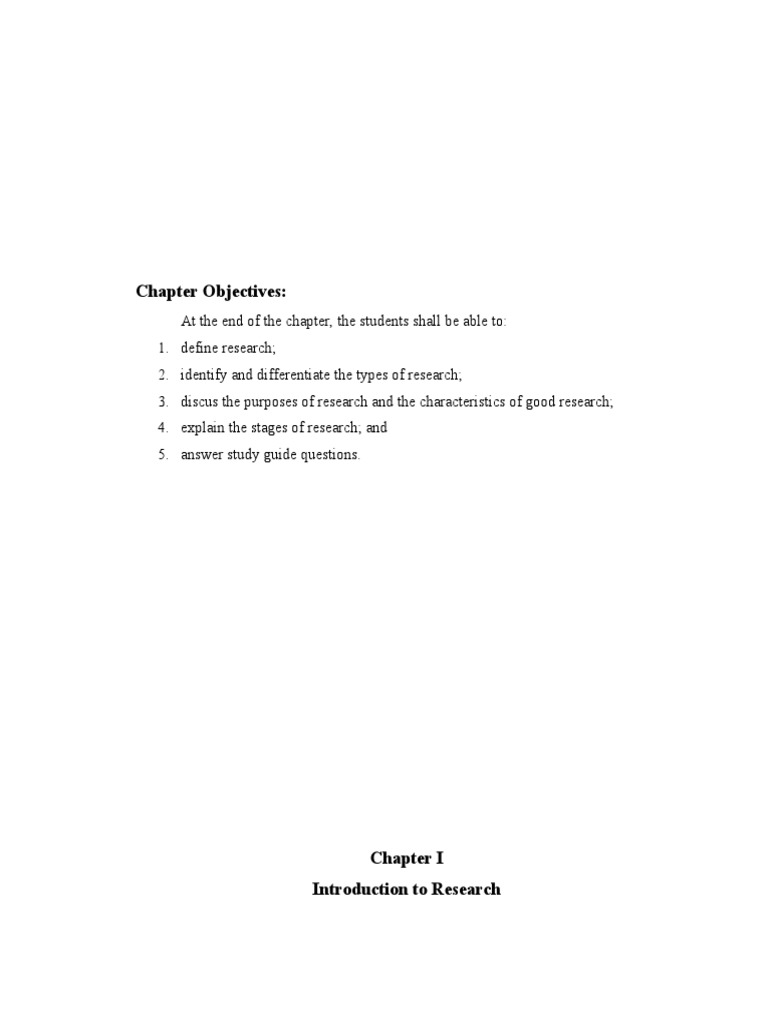 Chapter 1 Introduction To Research | PDF | Scientific Method | Science