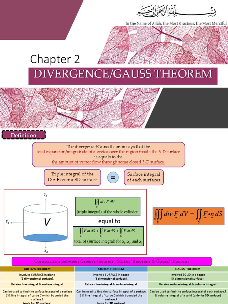WEEK 8 - Gauss Divergence Theorem | PDF | Integral | Linear Algebra