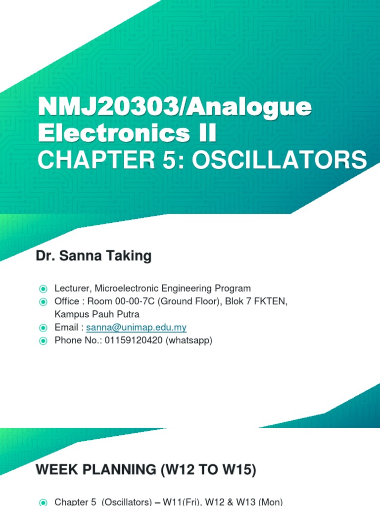 Chapter 5 Oscillators Pdf Electronic Oscillator Physical Quantities