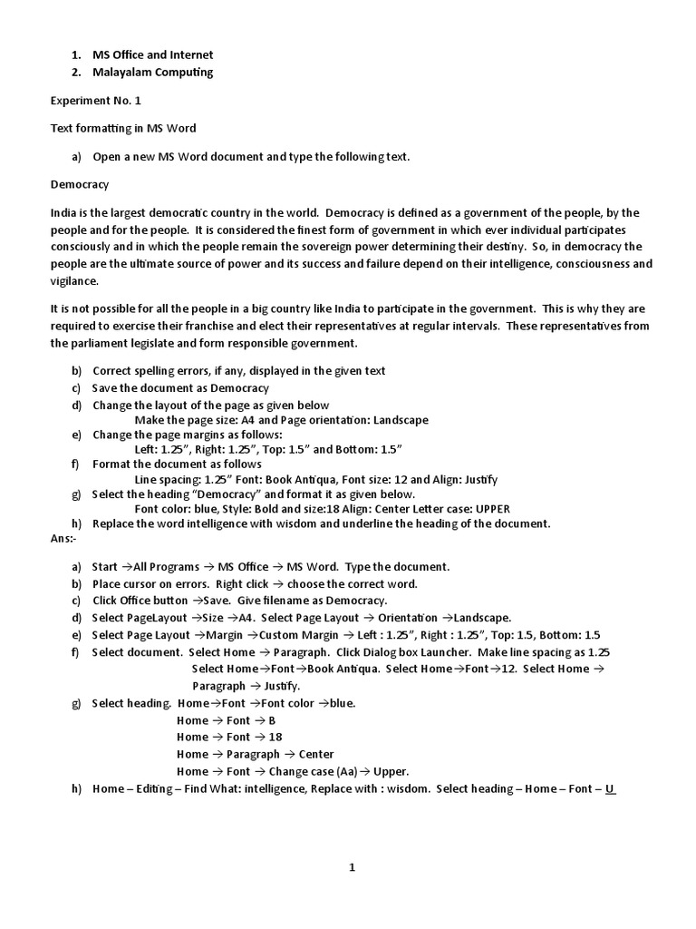 MS Office and Internet | Download Free PDF | Microsoft Word | Microsoft ...