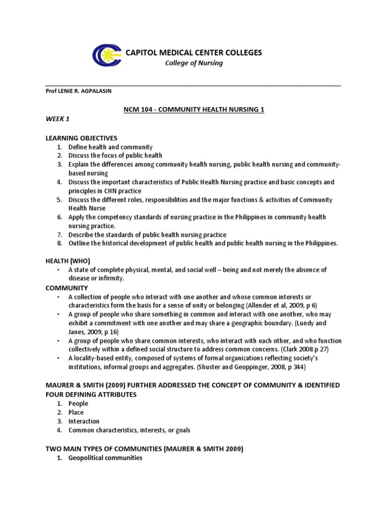 Overview of PHN | Download Free PDF | Nursing | Public Health