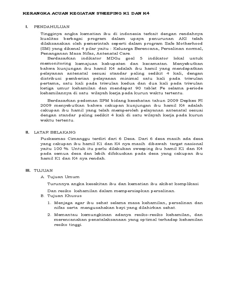 Kak Sweeping k1 Dan k4 | PDF