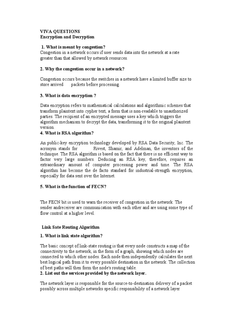 Viva Questions Ec8563 Pdf Routing Computer Network 