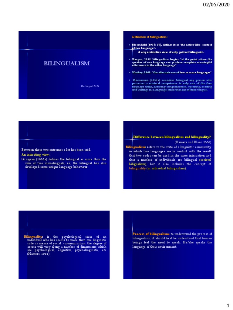 Bilingualism | PDF | Multilingualism | Second Language