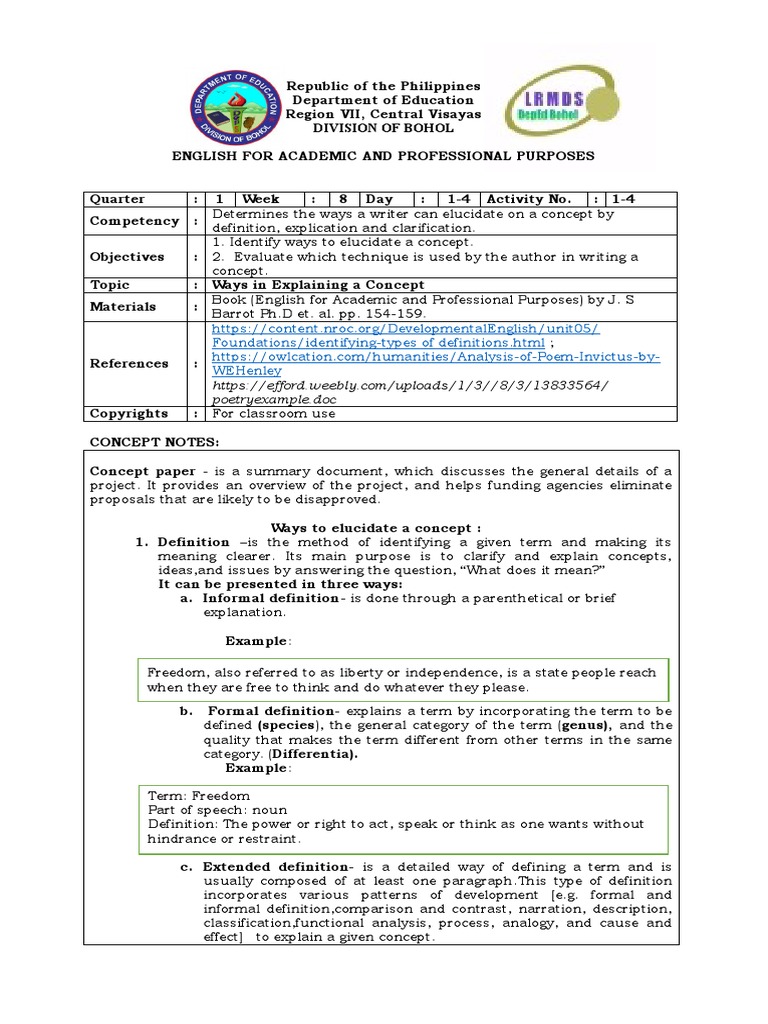 Shs Eapp q1 Las Wk8 Day1-4 | PDF