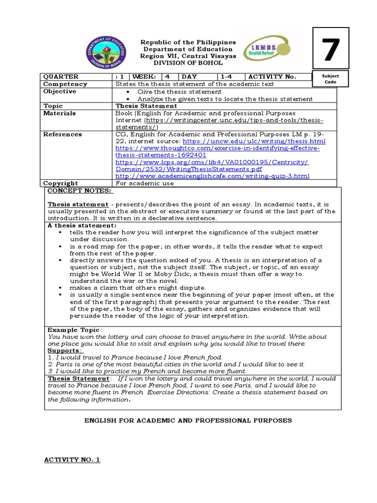 SHS Eapp Q1 Las WK4 Day1-4 | PDF | Calorie | Educational Technology