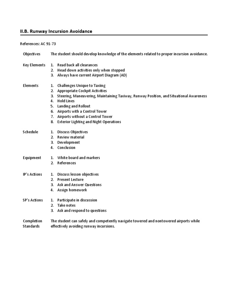 02.B. Runway Incursion Avoidance | PDF | Air Traffic Control | Airport