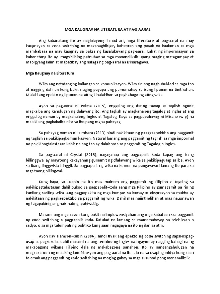 Sample Pananaliksik Kabanata 2 and 3 | PDF
