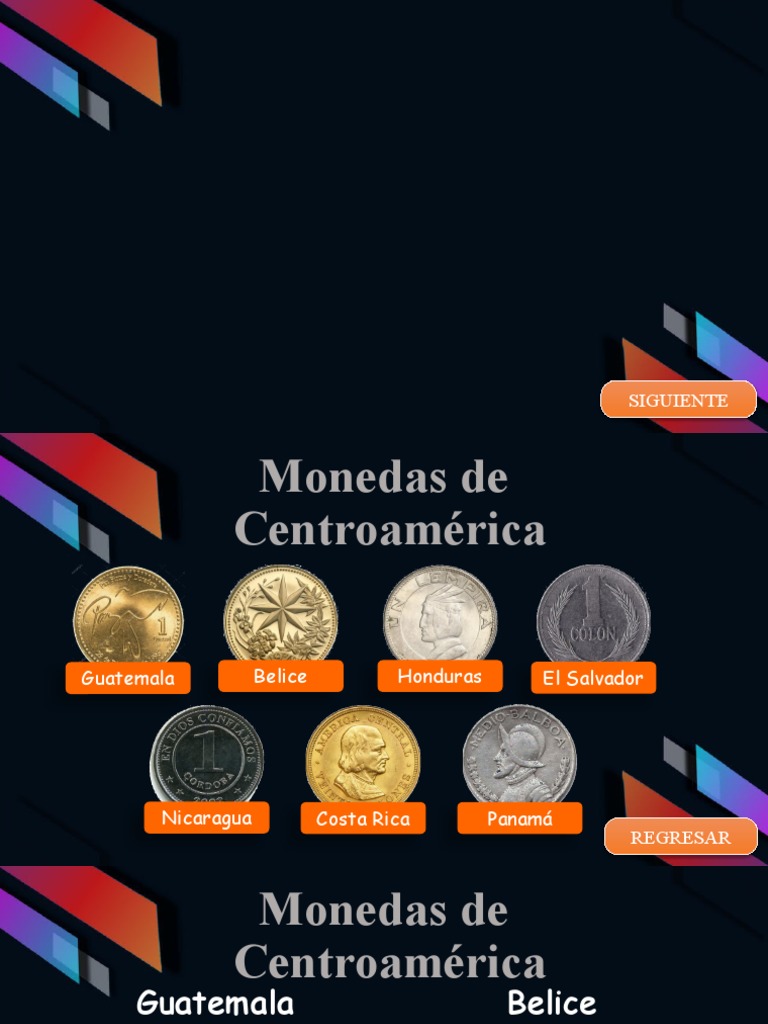 Monedas de Centroamerica | PDF | Dólar de los Estados Unidos | Moneda